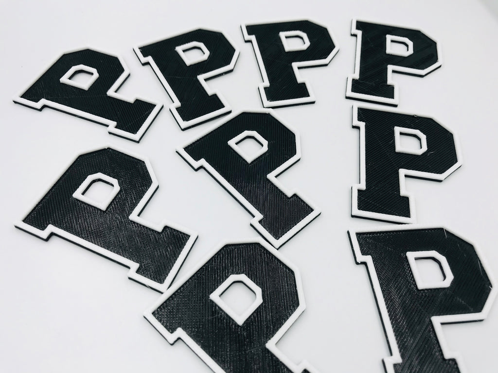 Custom made 3D Baseball Helmet Decal. 3D Printed Team Logo decal 9 pcs+ ...